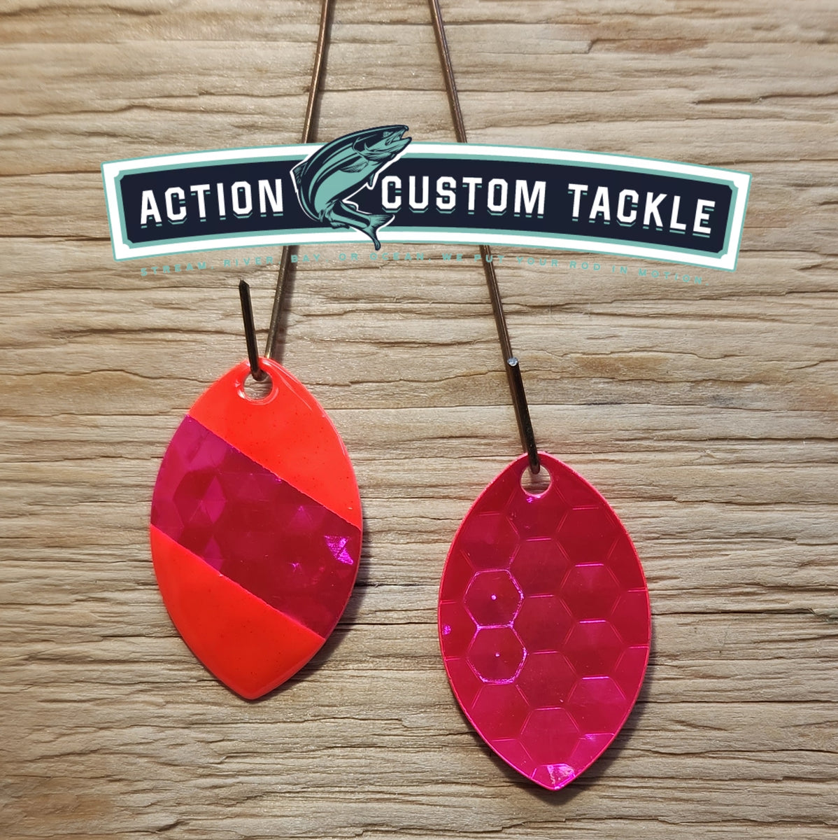 Silver blade series, 3.5 Cascade, Candy Pink back, Flame red tips ...