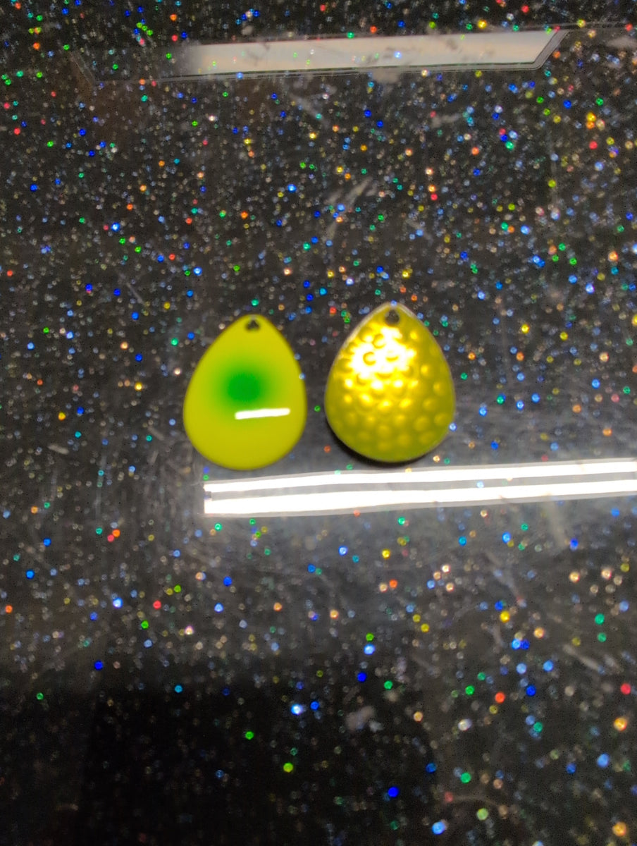 Silver blade series, 3.0 Colorado, Candy Chartreuse back, Green dot ...